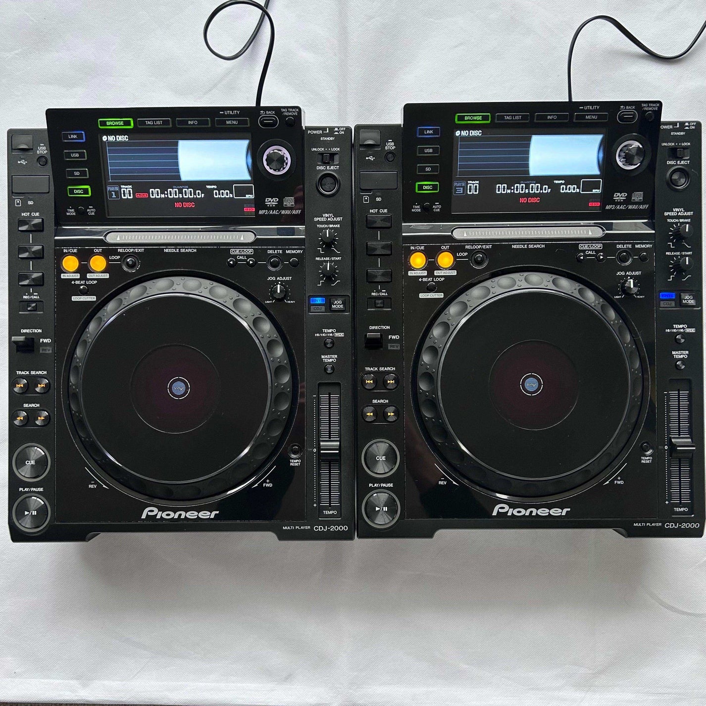 Pioneer CDJ 2000 Pair - Used DJ Players - FREE 24H Shipping – Turntable ...